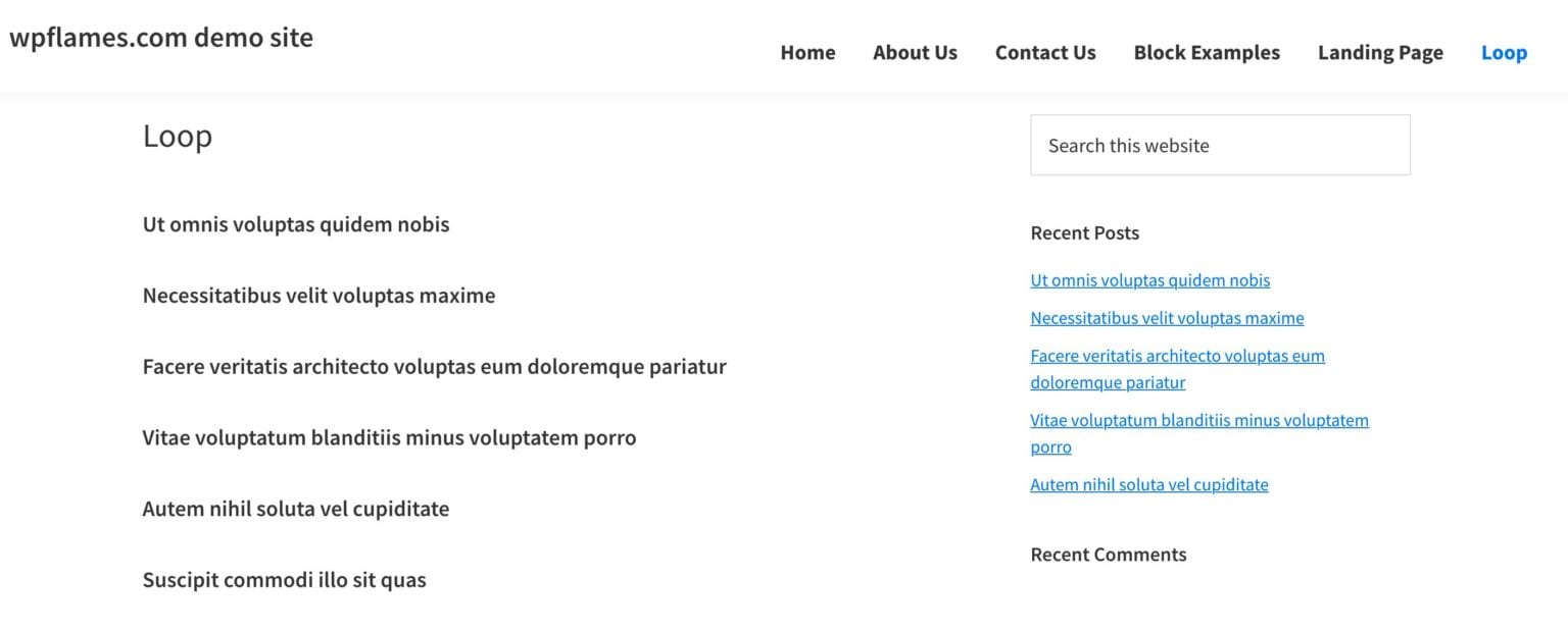 WordPress Loop - wpflames.com